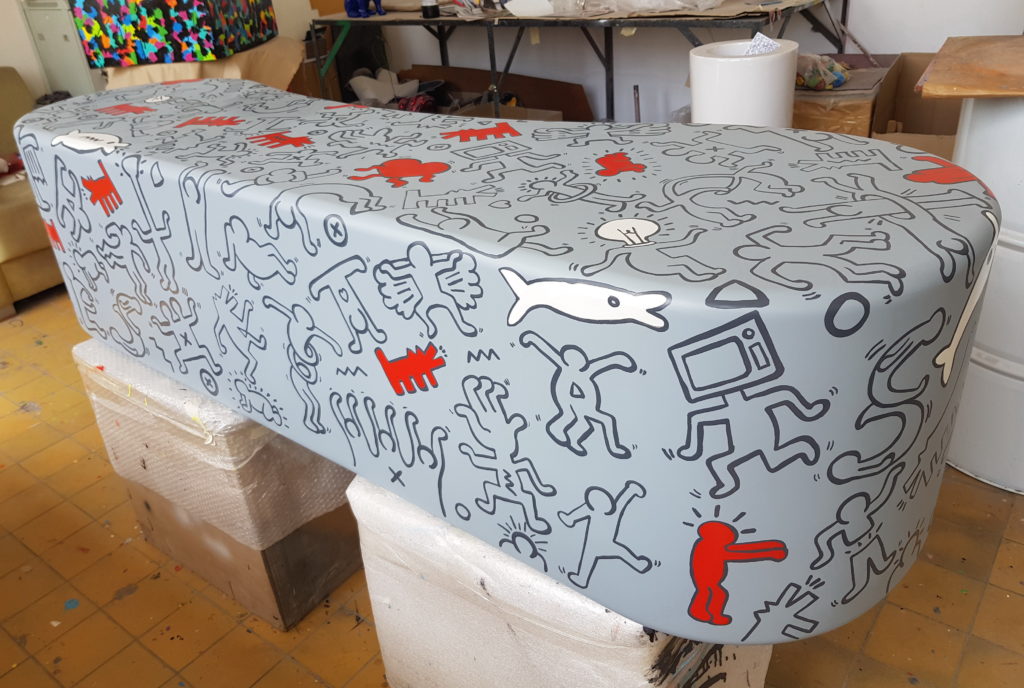 Long Modern Fiberglass Bench - Single Color. | 3DFORM