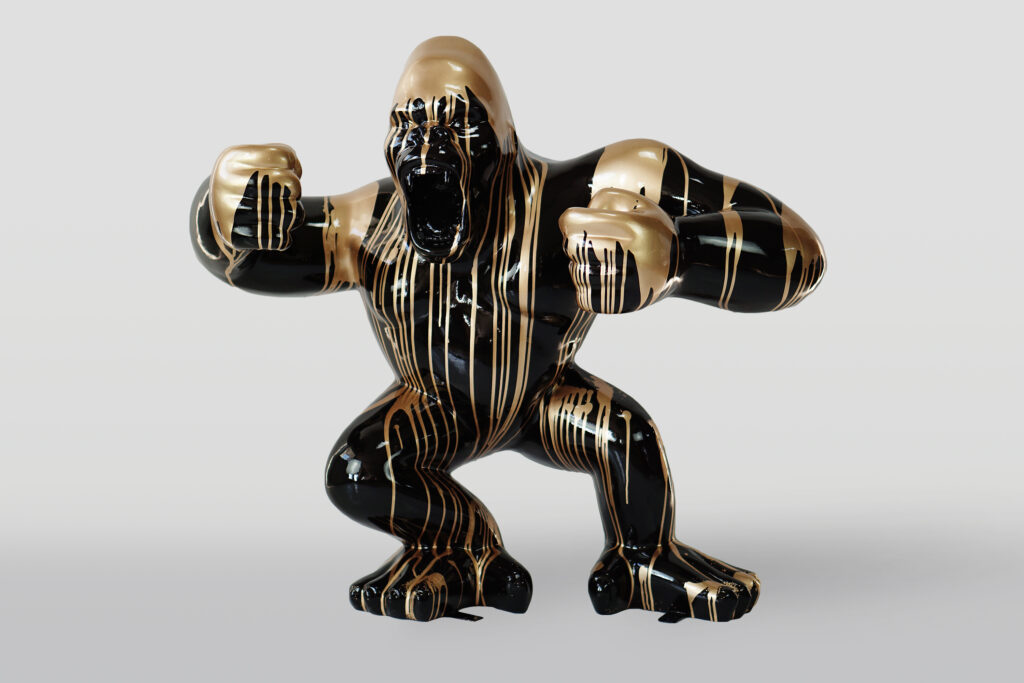 Czarny goryl XL - złoty trash